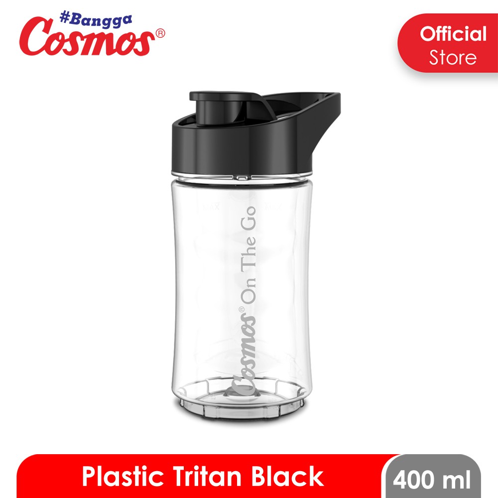 Jual Cosmos COTG-540 - Tritan Bottle 400 ml - Black | Shopee Indonesia