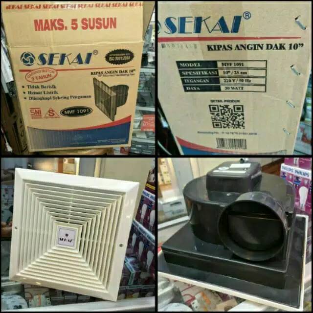 Jual EXHAUST PLAFON / CEILING CEROBONG SEKAI MVF 1091 | Shopee Indonesia