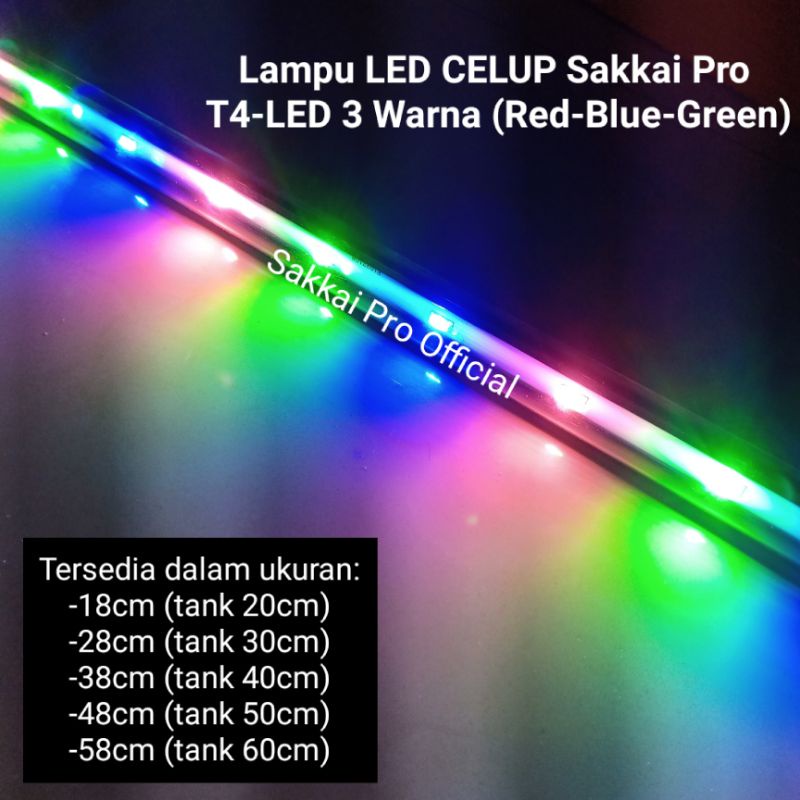 Jual Lampu LED Celup 3 WARNA Sakkai Pro T4-LED 3 WARNA/ Lampu Celup ...