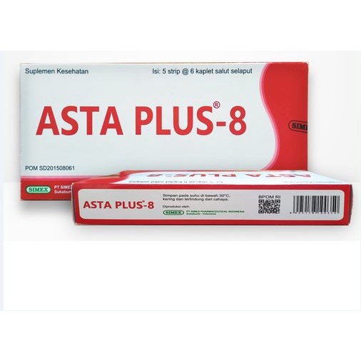 Jual ASTA PLUS-8 BOX ISI 30 TABLET - Antioksidan memelihara daya tahan ...