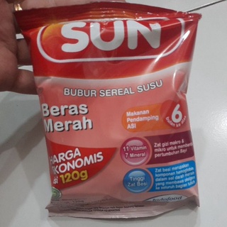 Jual BUBUR SUN BERAS MERAH , PISANG , KACANG HIJAU 120GR | Shopee Indonesia