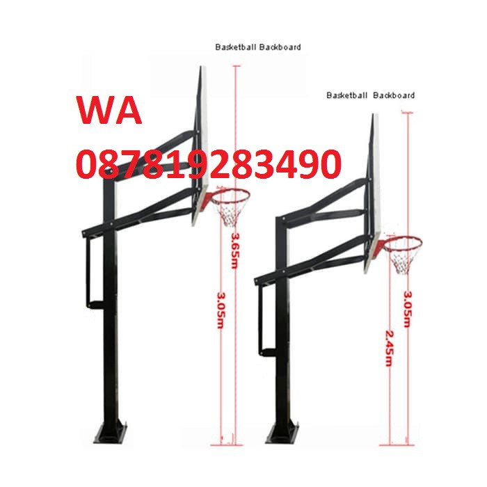 Jual TIANG BASKET TANAM ADJUSTABLE DAPAT NAIK TURUN RING PER 2 UKURAN ...