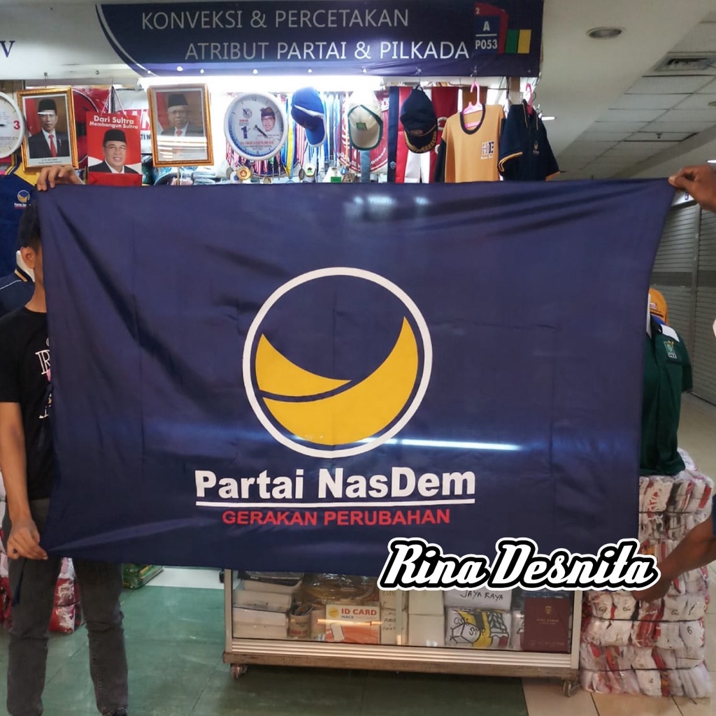 Jual bendera partai nasdem ukuran 100x150 cm | Shopee Indonesia