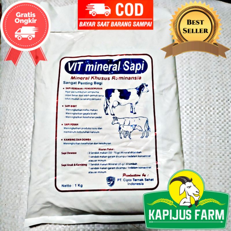 Jual VIT MINERAL Vitamin & Mineral PLUS HERBAL SAPI PERAH SAPI POTONG ...