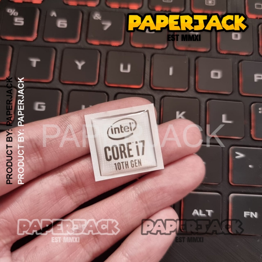 Jual STIKER INTEL i7 GEN 10TH EMBLEM STIKER RESIN LENTUR WATERPROOF ...