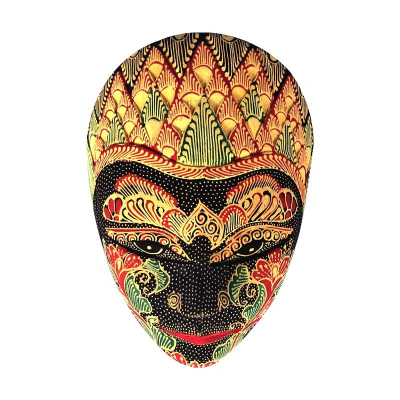 Jual Souvenir Topeng Batik Kayu Merak Handmade ukuran S | Shopee Indonesia