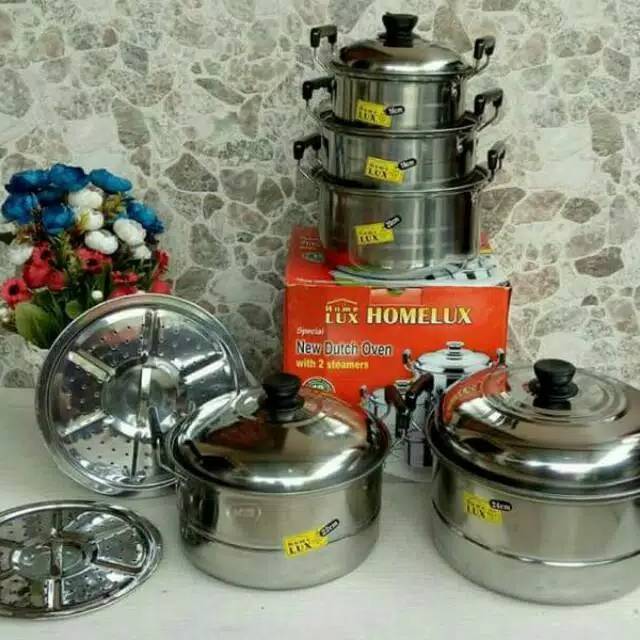 Jual Panci Set Langseng/ Panci Kukusan/ Panci Steamer (5 pcs) | Shopee ...
