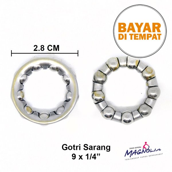 Jual Gotri Sarang Pelor Sepeda 9x1/4 Steel Ball 2 Pcs | Shopee Indonesia