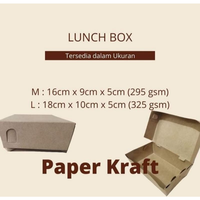 Jual PAPER LUNCH BOX M dan L | Shopee Indonesia