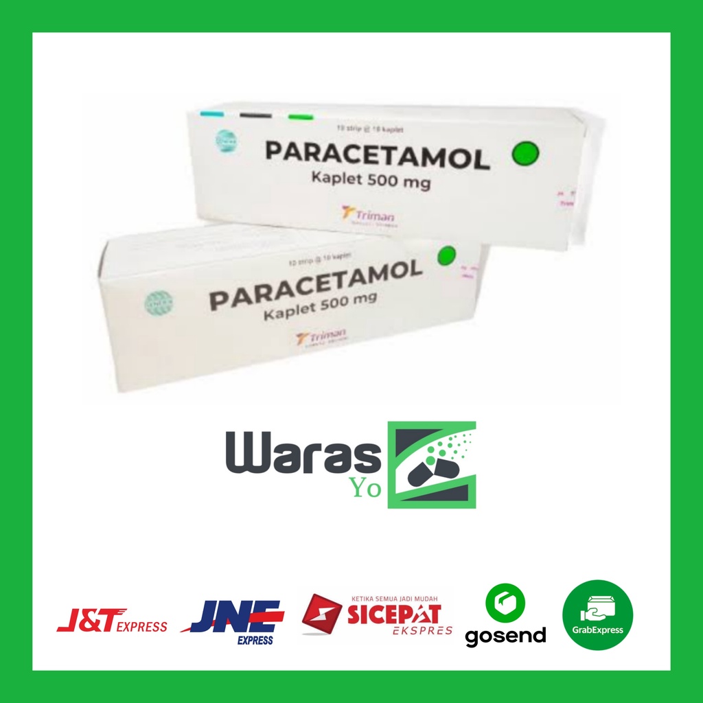 Jual [SW] PARACETAMOL TRIMAN 500 MG BOX 100 KAPLET / PARACETAMOL 500 MG ...