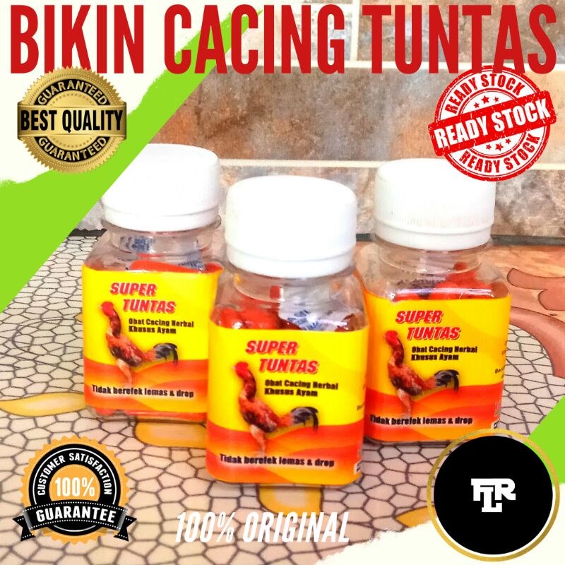 Jual OBAT CACING AYAM SUPER TUNTAS 30 KAPSUL GA BIKIN LEMES & DROP ...