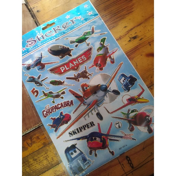 Jual Stiker Sticker Tempel anak motif Pesawat Planes by YUN AKSESORIS ...