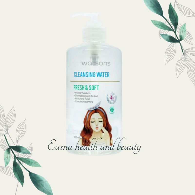 Jual WATSONS CLEANSING WATER FRESH & SOFT 100ML/485ML | Shopee Indonesia