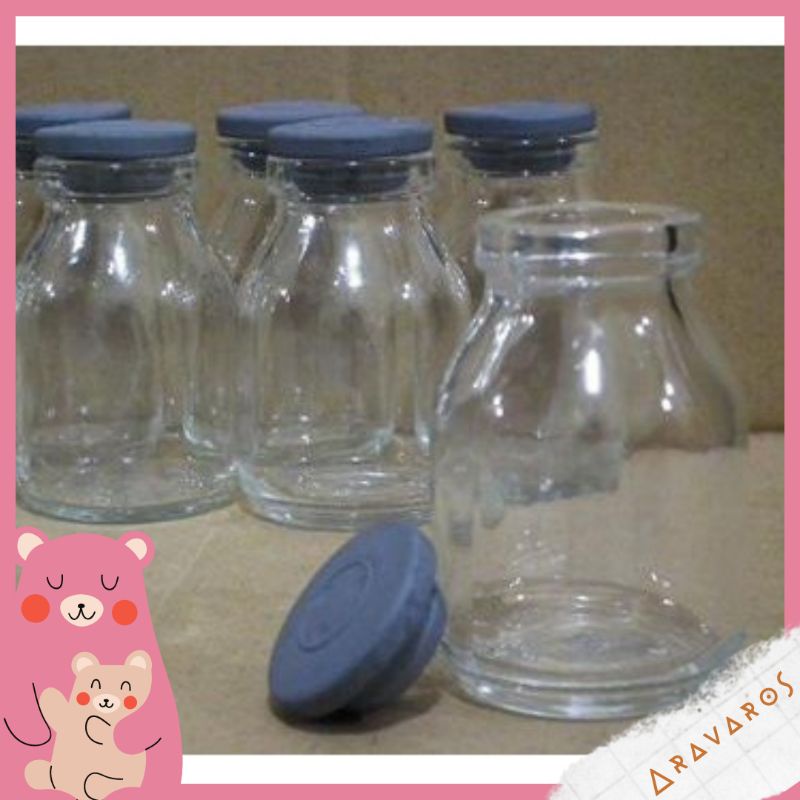 Jual Botol Kaca 50 ml Botol Penyimpan ASI Botol Viral Tutup Karet ...