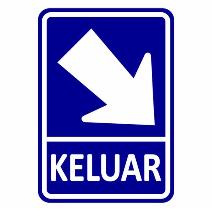 Jual Plang Rambu Keluar Panah Bawah Alumunium Plat | Shopee Indonesia