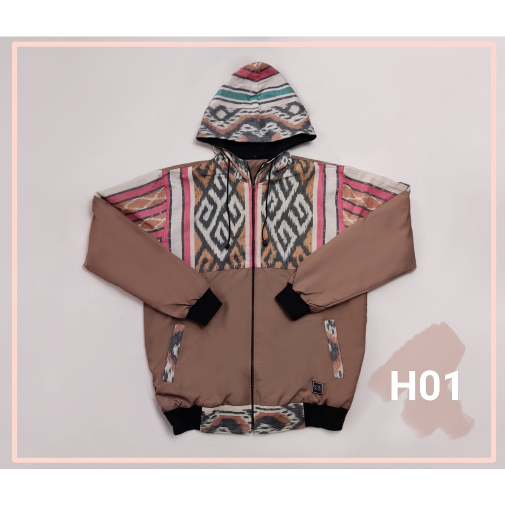 Jual Jaket Hoodie Etnik Tenun Original Unisex | Shopee Indonesia
