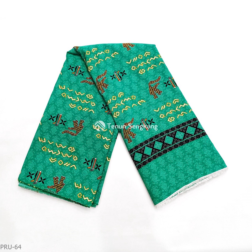 Jual Kain Tenun Dobby Batik Bugis Makassar Hijau - Tenun Sengkang PRU ...