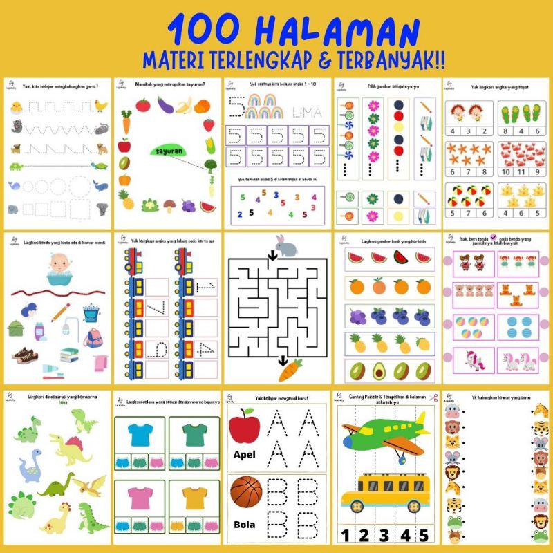 Jual Worksheet Anak Tk Lembar Kerja Anak Lembar Belajar - Riset Jual Worksheet Anak Tk Lembar Kerja Anak Lembar Belajar - Riset