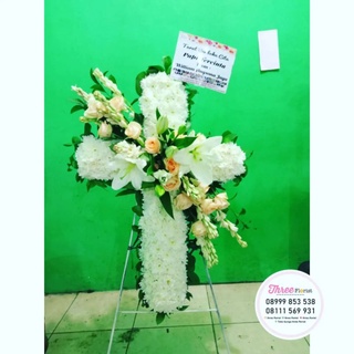 Jual karangan bunga salib duka cita / bunga salib /bunga salib dan ...