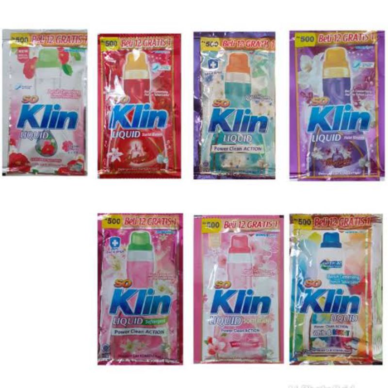 Jual SOKLIN LIQUID DETERJENT CAIR SACHET 1 RENCENG ISI 12 pcs | Shopee ...