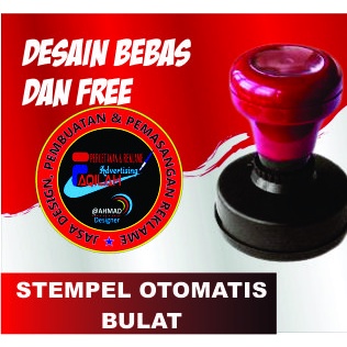 Jual Stempel Flash Bulat | Free Design Custom |OTOMATIS | Shopee Indonesia