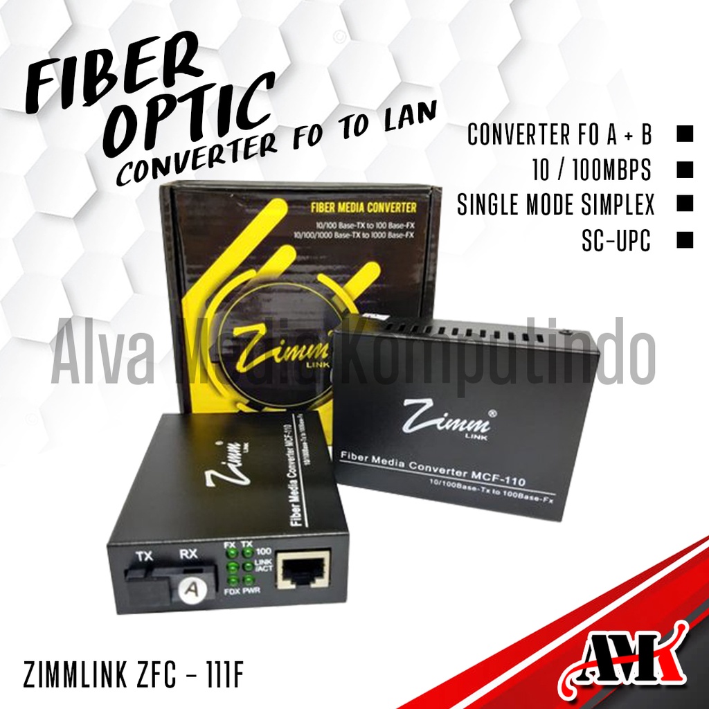 Jual Converter FO to LAN Zimmlink ZFC-111F A + B / Converter FO | Shopee Indonesia