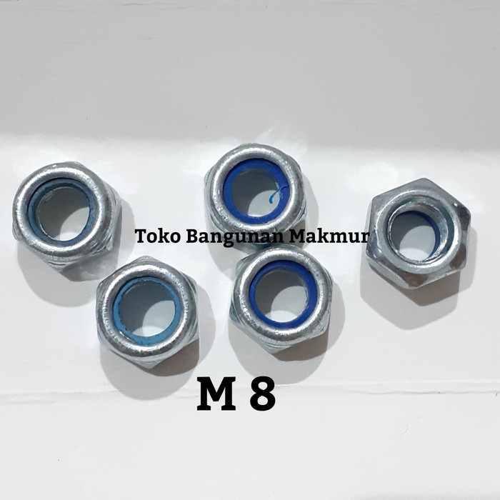 Jual Lock Nut M8 Mur Nylon 5pcs | Shopee Indonesia