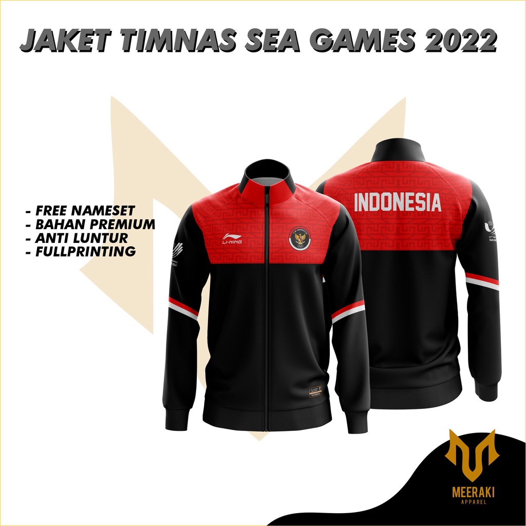 Jual Jaket Timnas Indonesia Sea Games 2022 (Free Nameset) | Shopee ...