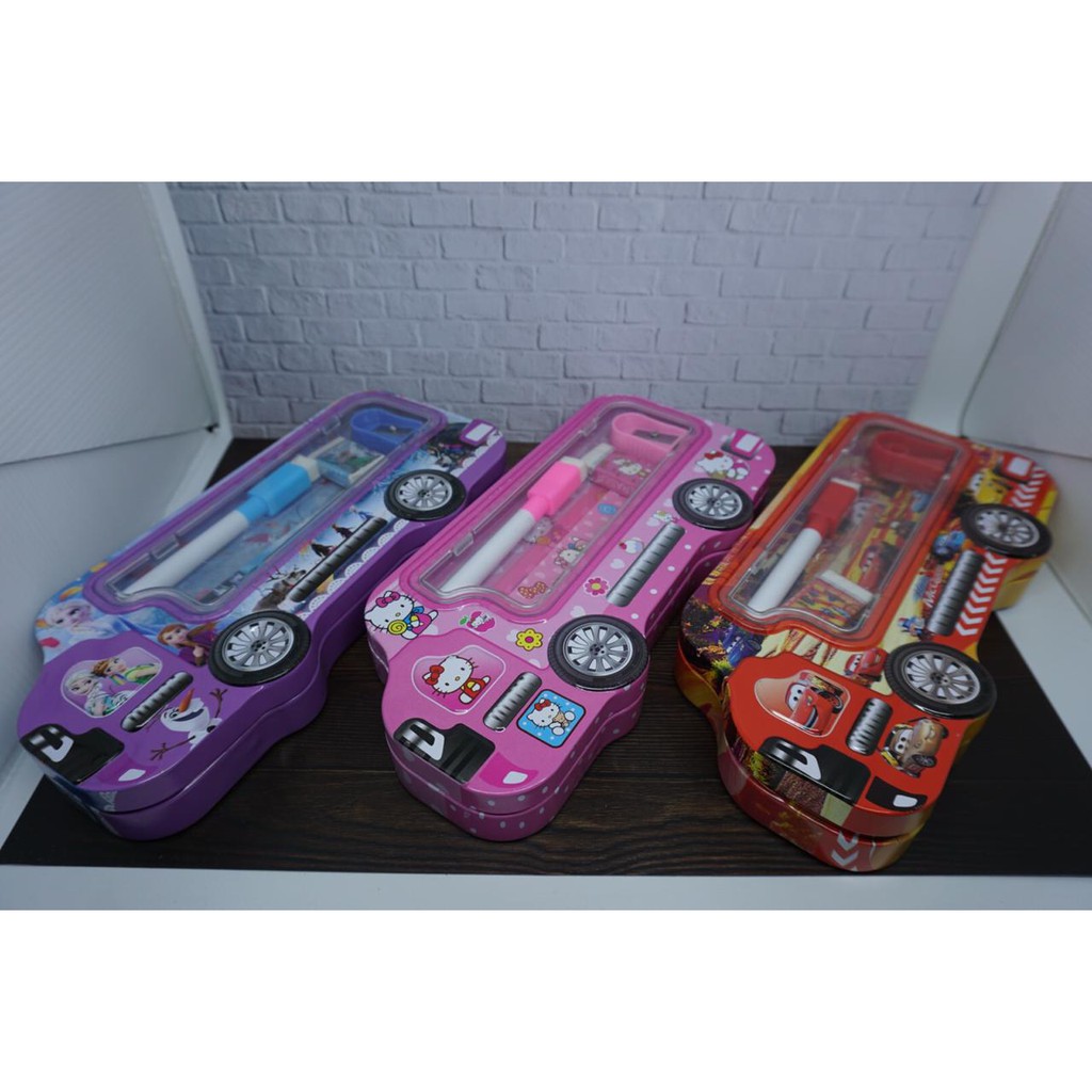 Jual ALAT TULIS ANAK KOTAK PENSIL MOBIL FROZEN HASA | Shopee Indonesia