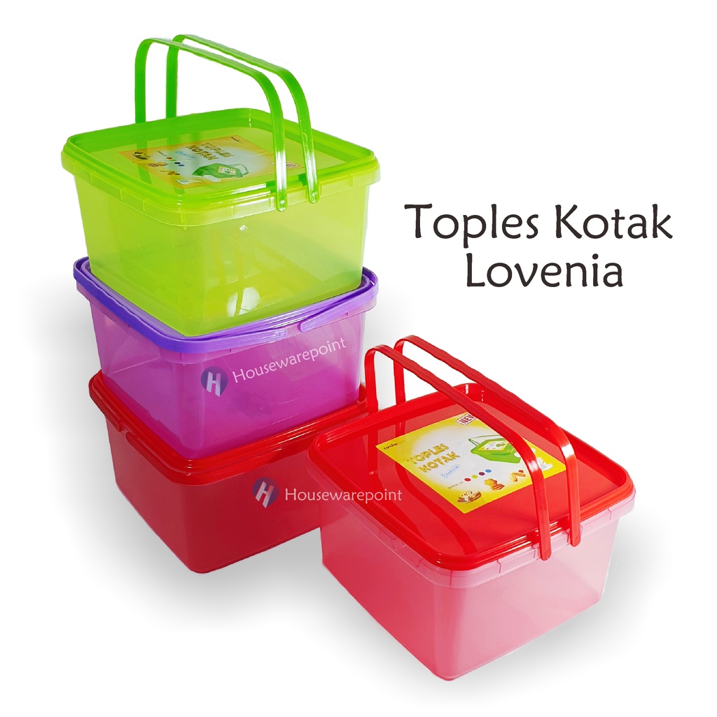 Jual 6 pcs Toples gagang / toples kotak / Kotak serbaguna / Tempat ...