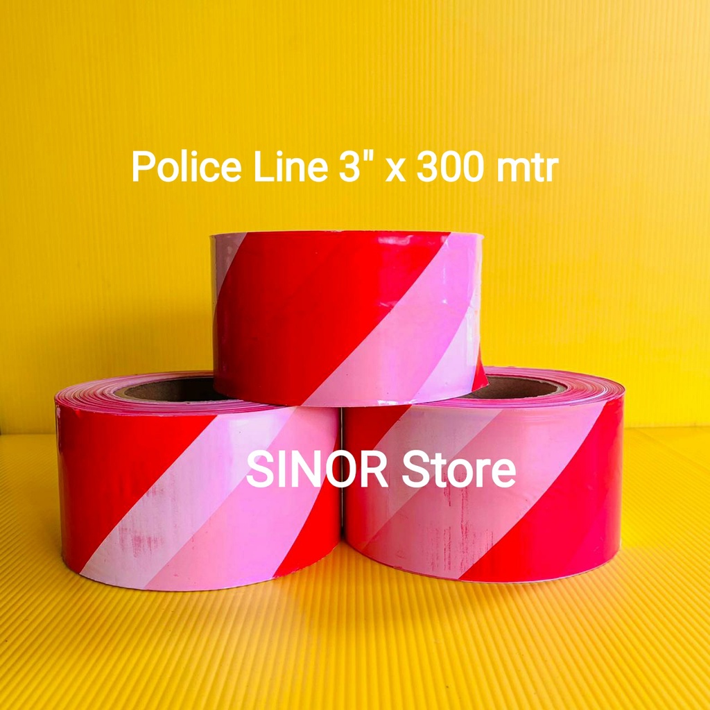 Jual Police Line 3 Inch x 300 Meter Merah Putih Baricade Tape. GARIS ...