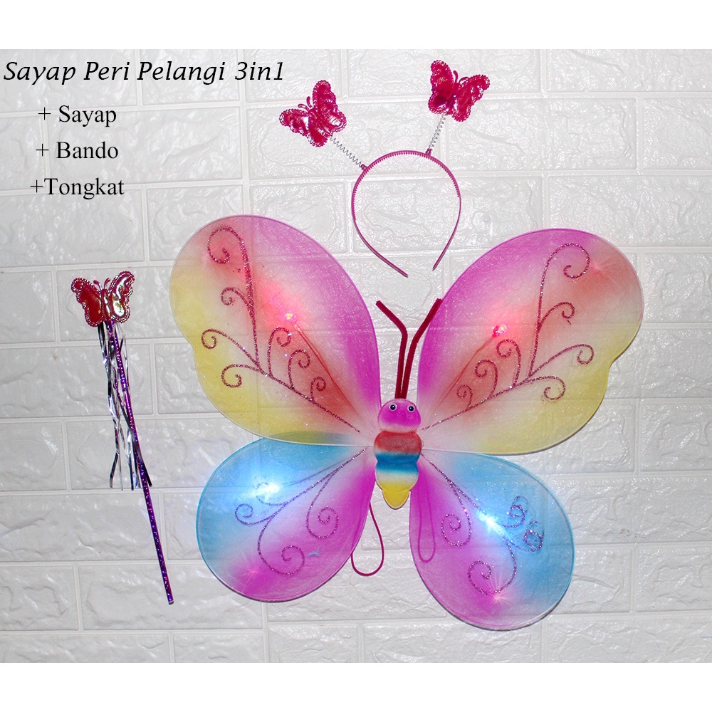 Jual TGO - Mainan Anak Cantik Sayap Bando dan Tongkat Peri Bidadari ...