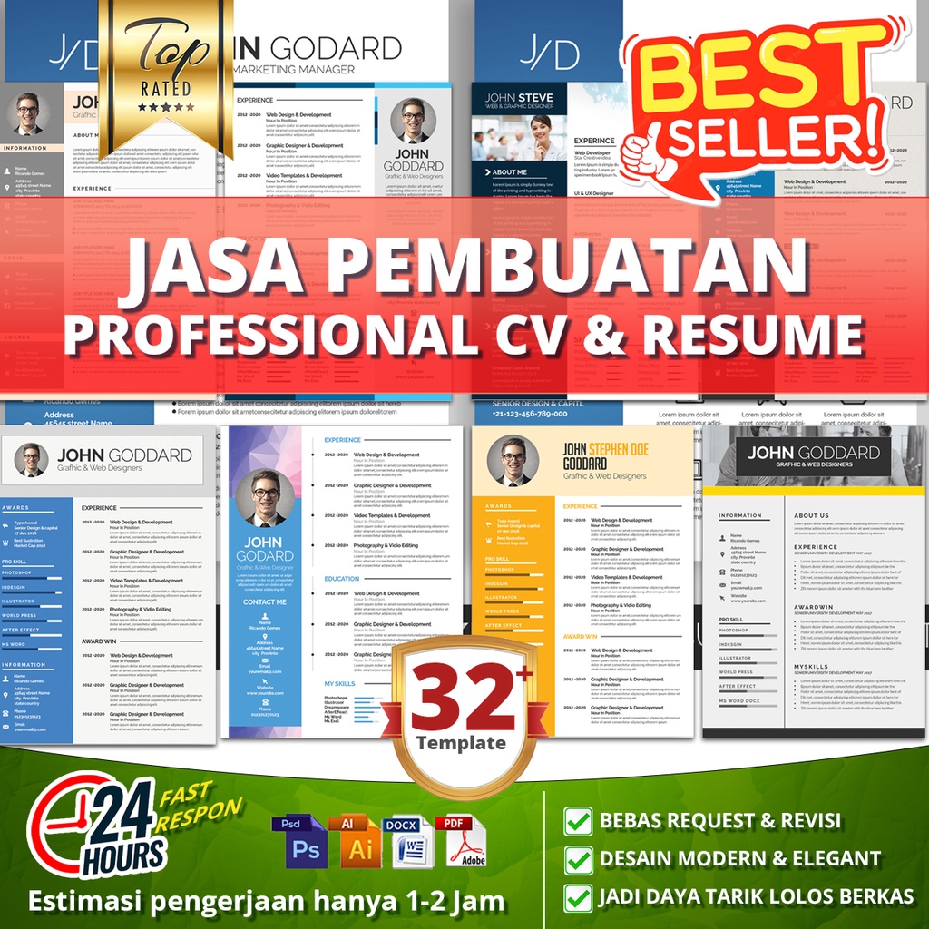 Jual Jasa Bikin CV / Curriculum Vitae / Riwayat Hidup | Desain CV ...