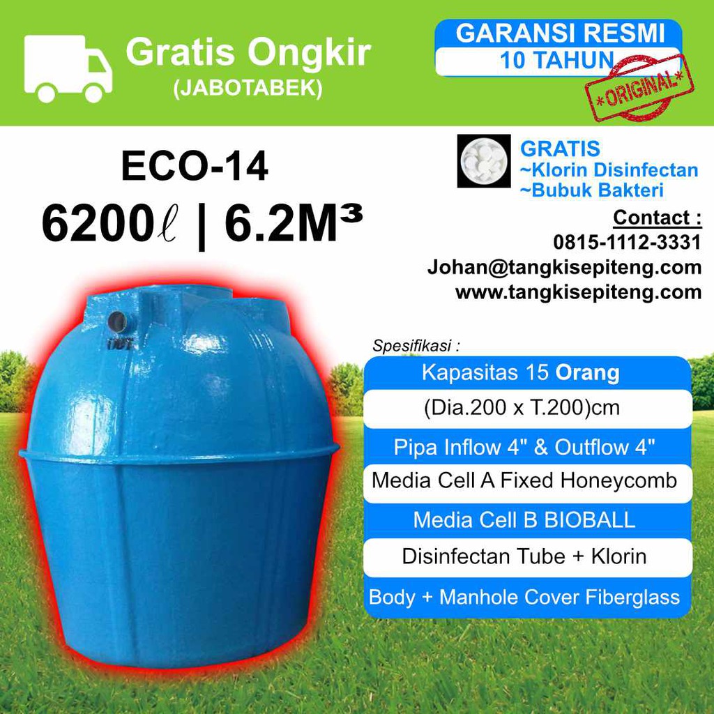 Jual Vertikal SEPTIC TANK BIO 6000 liter / 6m3 | Shopee Indonesia