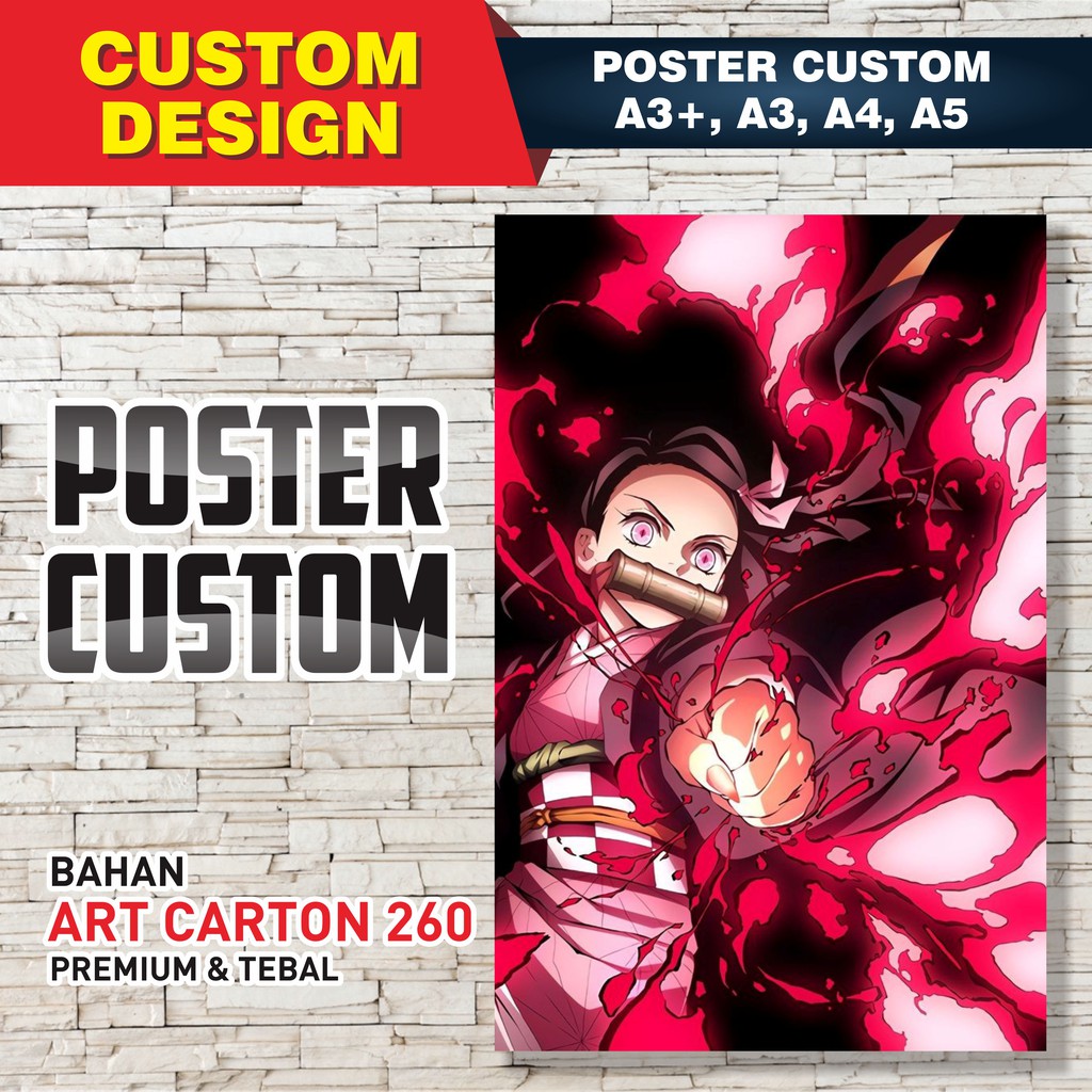 Jual Cetak Poster Anime / Poster Kpop / Poster Custom Desain Bebas ...