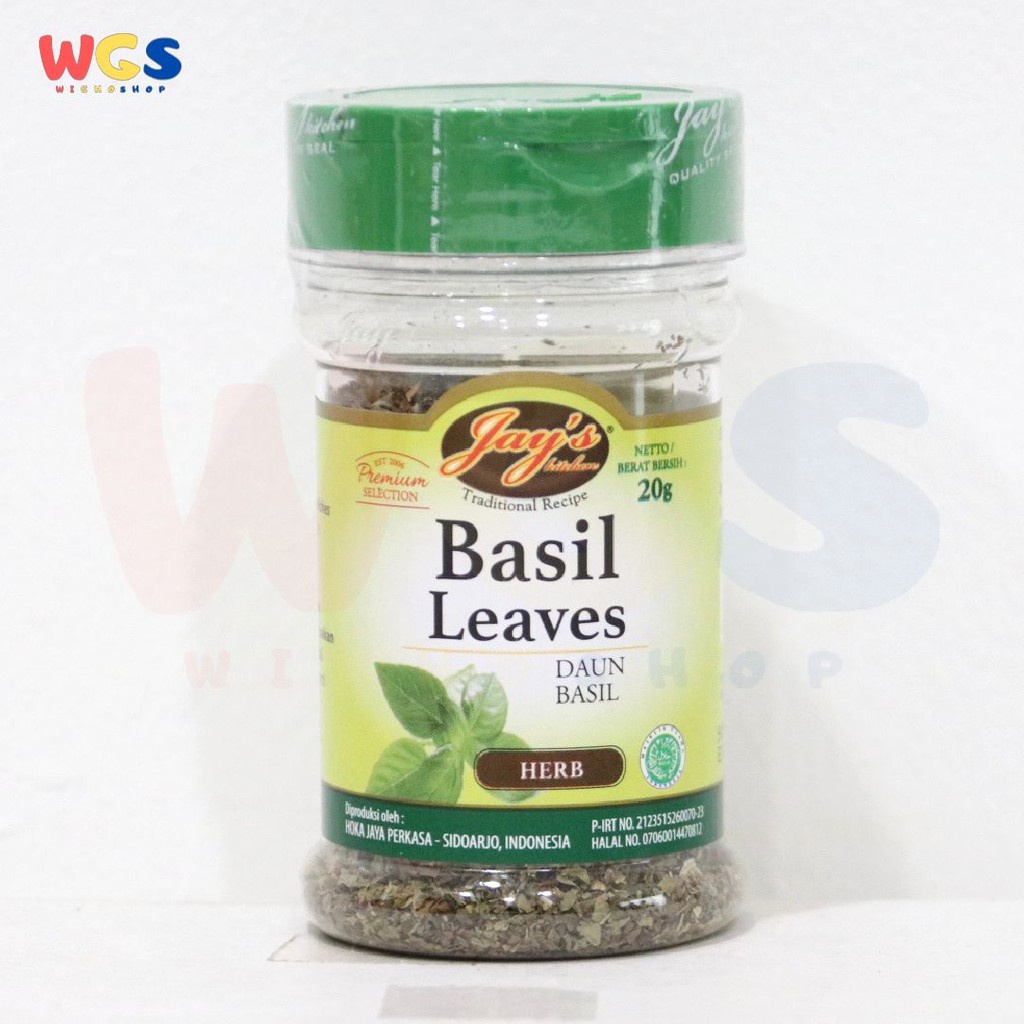Jual Jay's Kitchen Jays Basil Leaves 20g - Daun Basil Herbal | Shopee ...