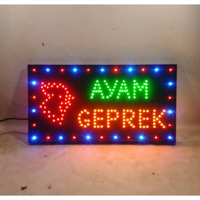 Tulisan lampu led papan AYAM GEPREK new mantap | Shopee Indonesia