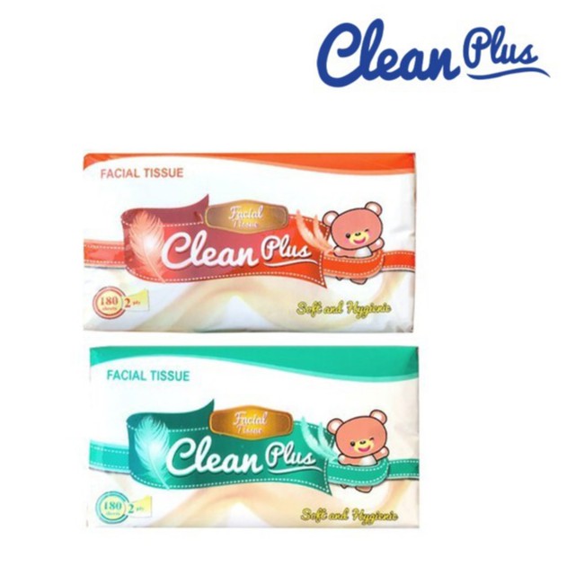 Jual Tissue Clean Plus Premium Facial Tissue 180 sheets 2ply Tisu Wajah ...