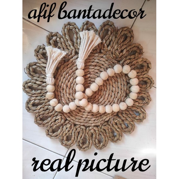 Jual WOODEN BEADS garland / MANIK KAYU BULAT MUTIARA KAYU KAYU BULAT ...