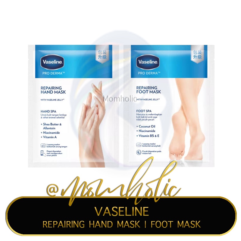 Jual VASELINE Repairing Foot Mask 24 ml Hand Mask 26 ml | Shopee Indonesia