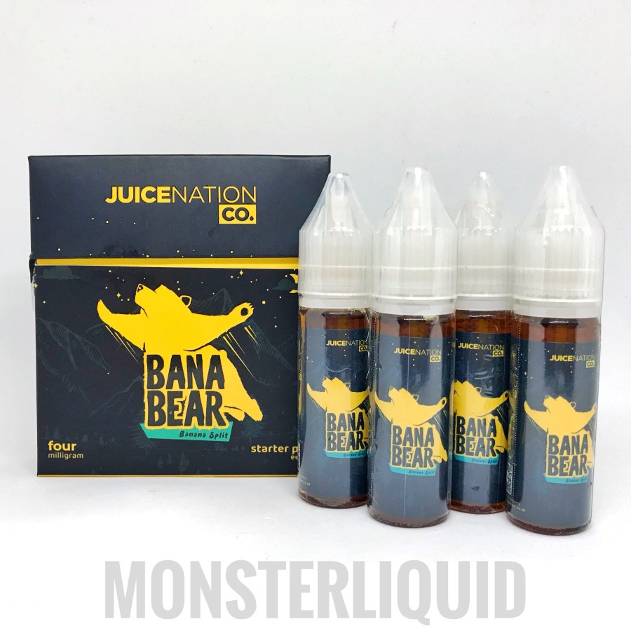 Jual BANABEAR BANANA SPLIT BY JUICENATION 4MG 15ML X 4 BANA BEAR ...