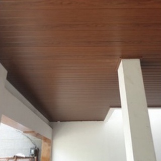 Jual Plafon Pvc Laminate serat kayu coklat 30cm | Shopee Indonesia
