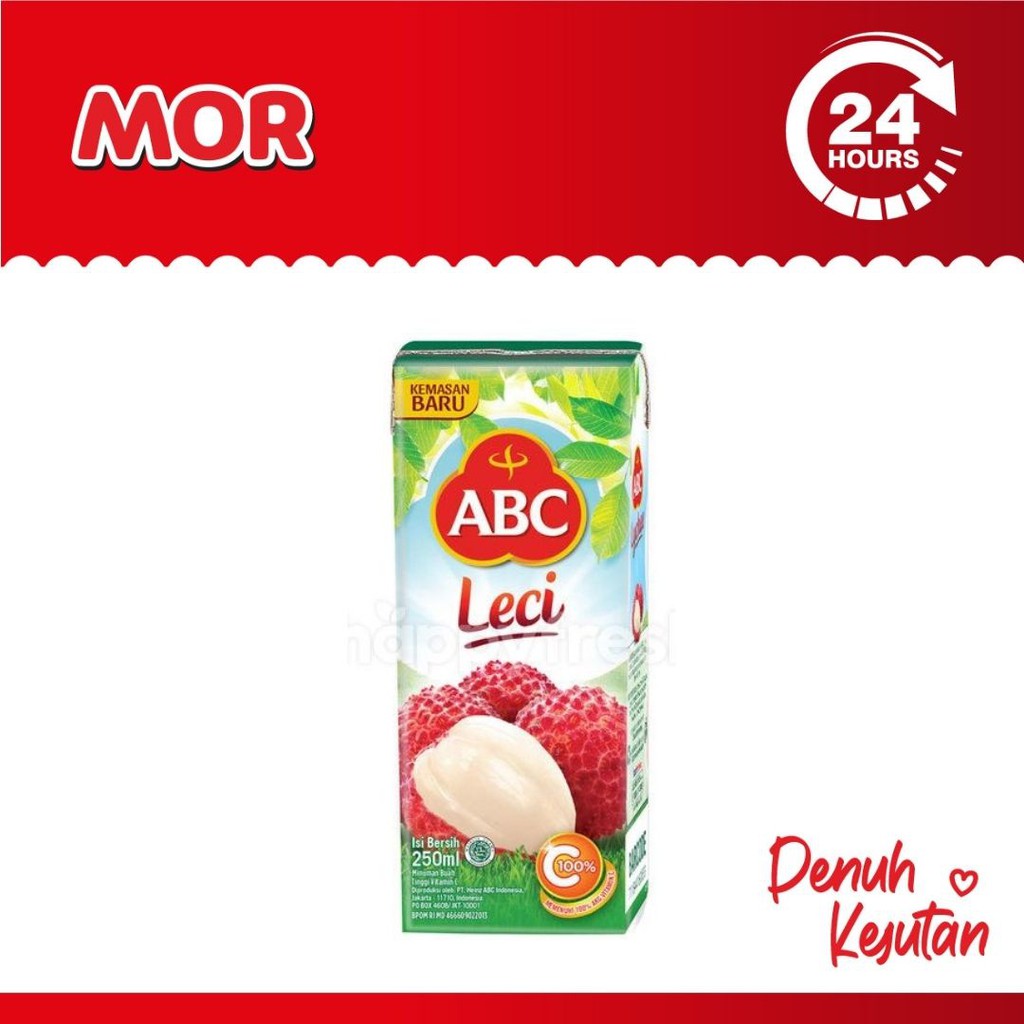 Jual ABC Leci Jus Lychee Juice Minuman 100% AKG Vitamin C Tpk Ktk 250 ...