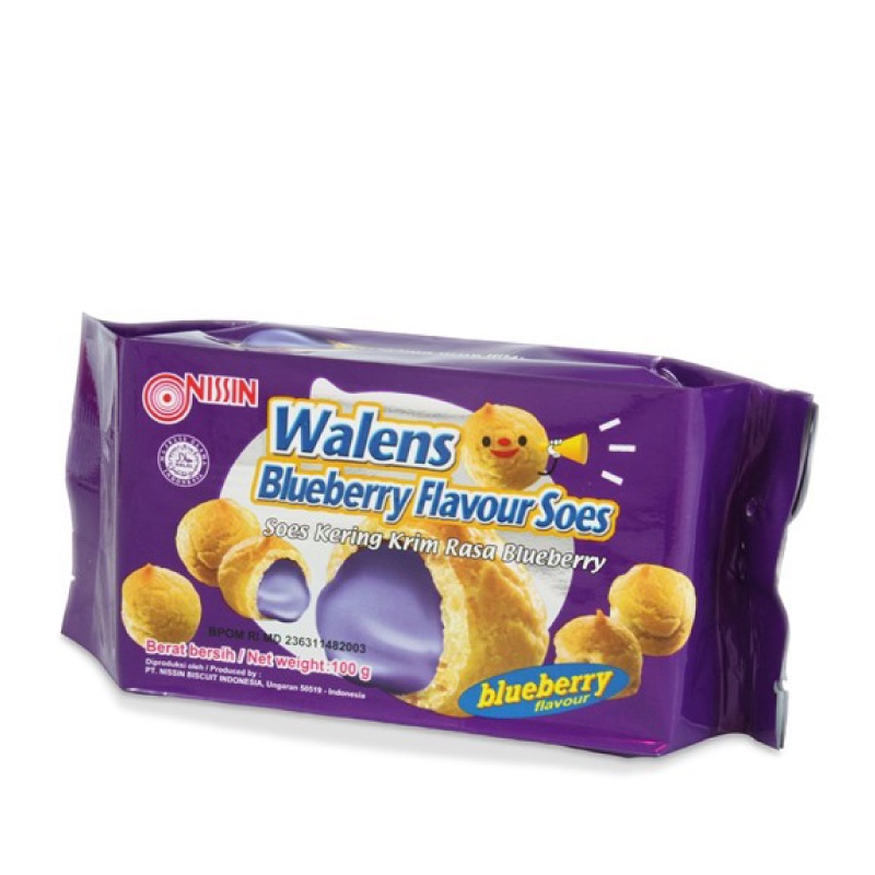 Jual Nissin Wallens Soes Kering Rasa Blueberry 100 gr | Shopee Indonesia