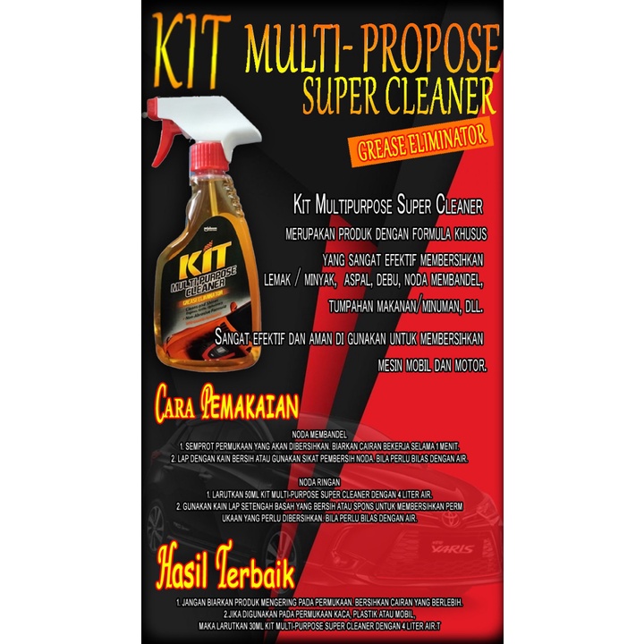Jual KIT MULTI PURPOSE SUPER CLEANER PEMBERSIH BAGIAN LUAR KENDARAAN ...