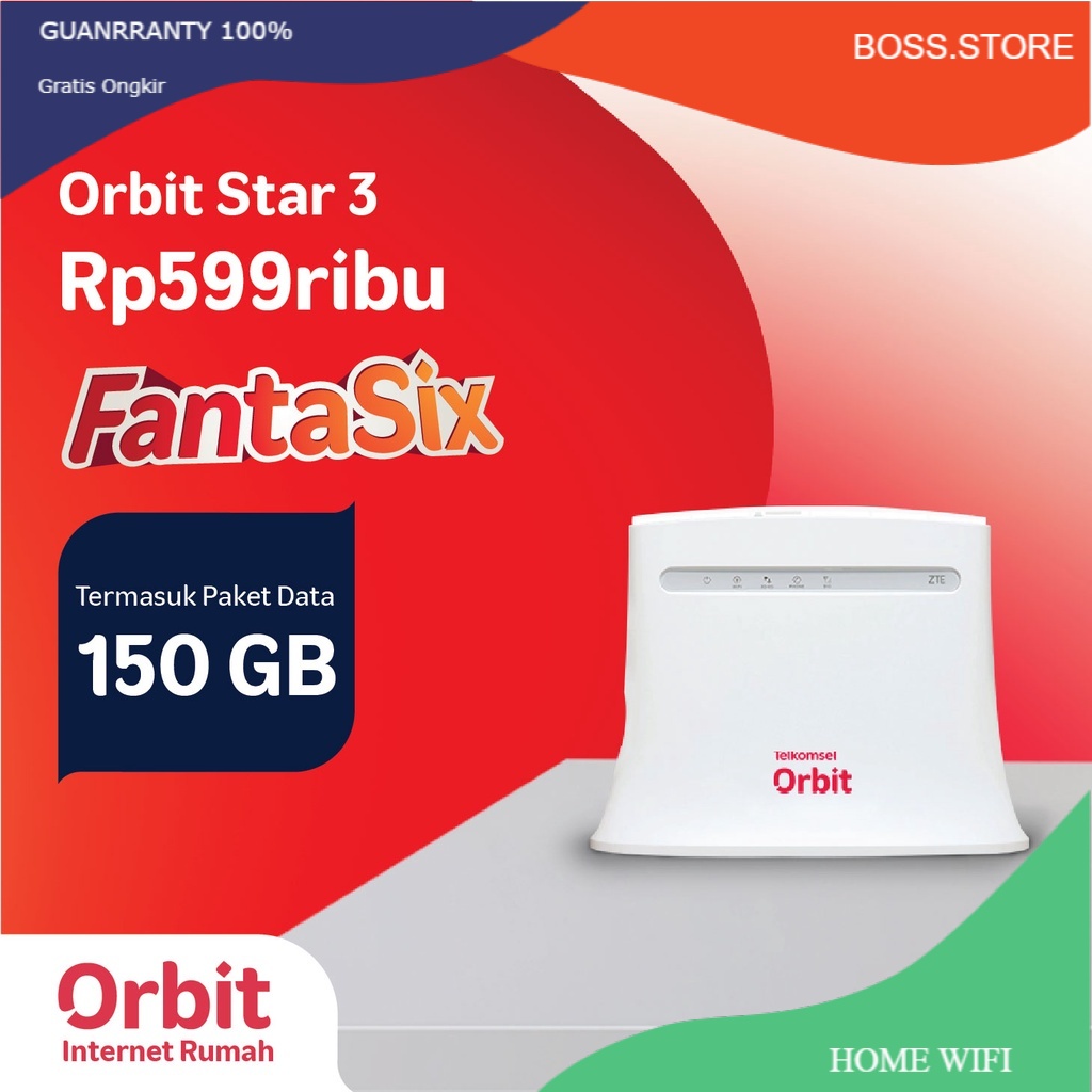 Jual Modem Orbit Star 3 - Modem WiFi 4G High Speed Bonus Data 150GB ...