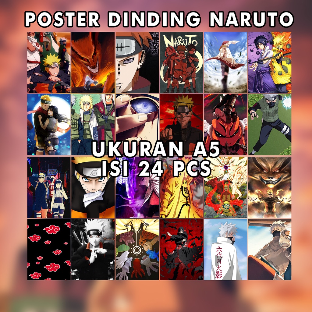 Jual POSTER ANIME NARUTO SERIES | PAKET 24PCS | Shopee Indonesia