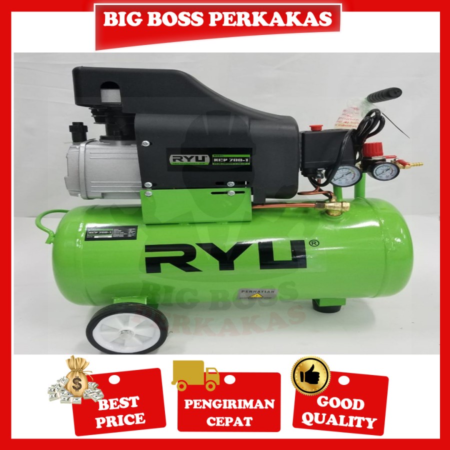 Jual RYU RCP200-1 RCP 200-1 Kompresor 2 HP 2HP 35 Liter Portable Compressor | Shopee Indonesia