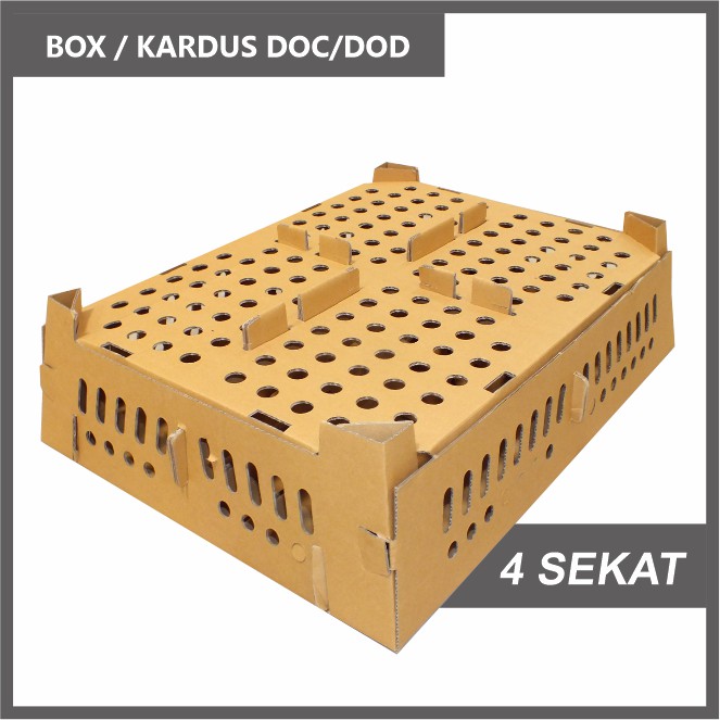Jual Kardus Anak Ayam Box DOC/DOD Anakan Ayam Anakan Bebek 4 Sekat ...