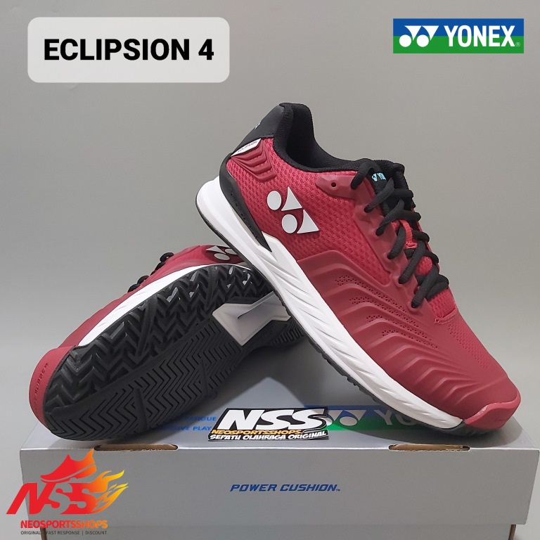 Jual Sepatu Tenis Yonex Power Cushion Eclipsion 4 Wine Red Original | Shopee Indonesia